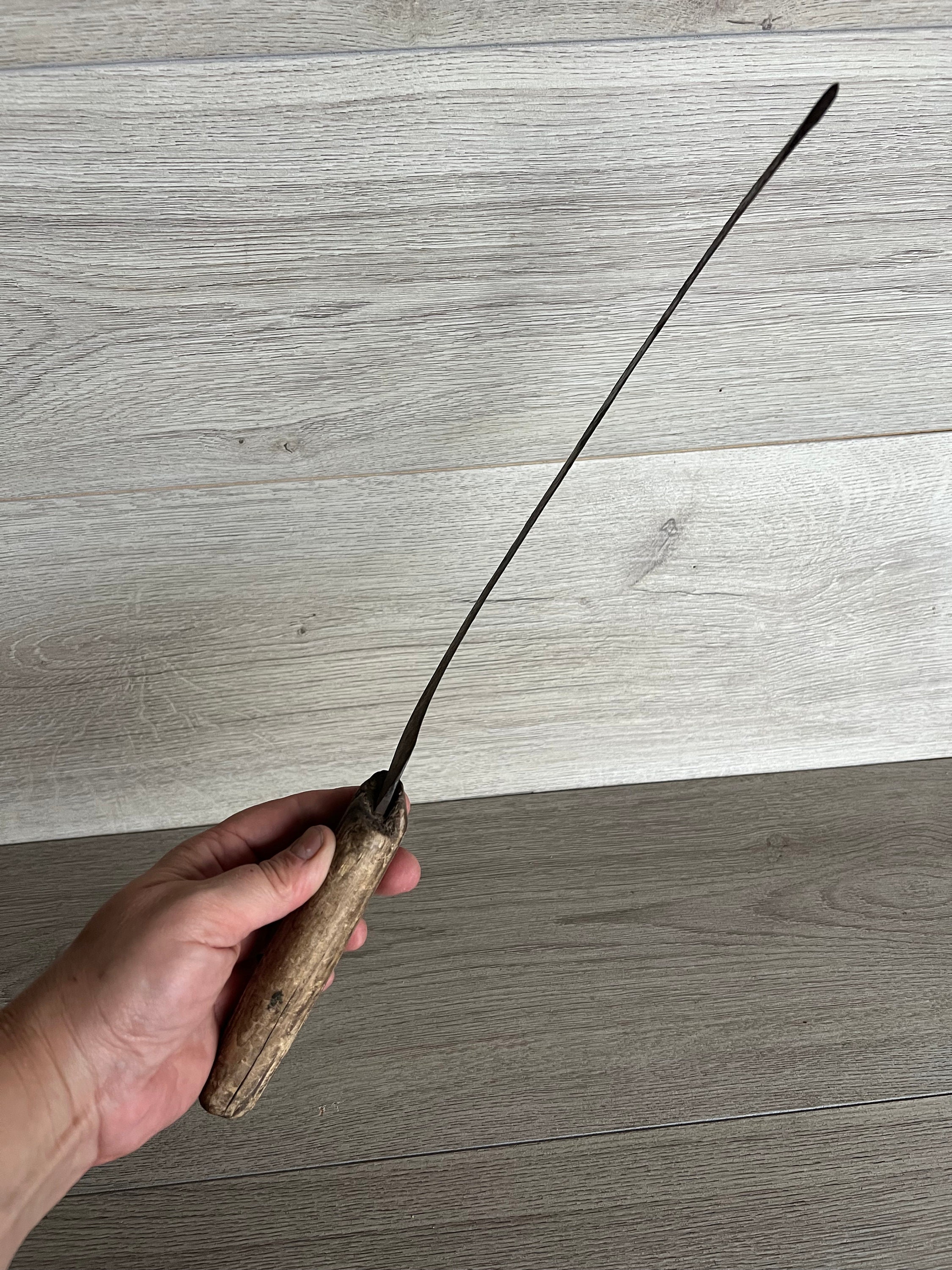 Vintage Old Hand Forged Sickle Rustic Wooden Sickle Antique Hand Garden ...