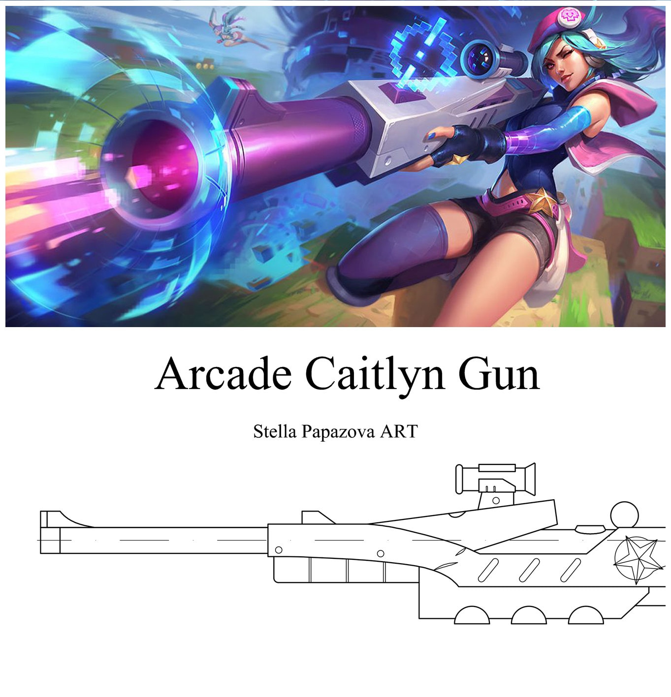 Arcade Caitlyn Gun Cosplay Pattern - Etsy