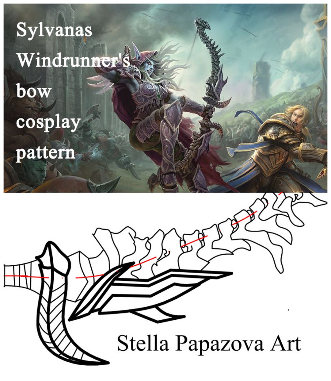 Warchief Sylvanas Windrunner's Bow - Cosplay Pattern - Etsy