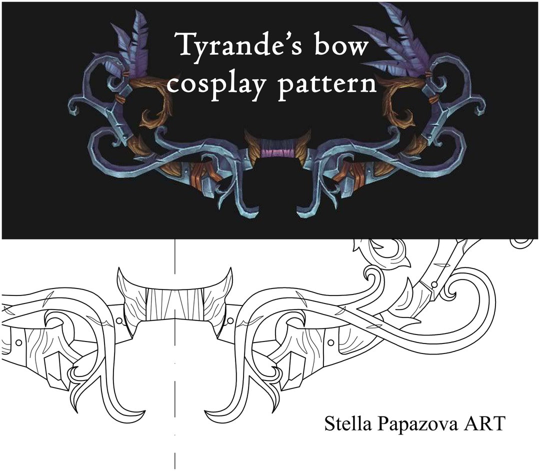 Tyrande's Bow Cosplay Pattern - Etsy