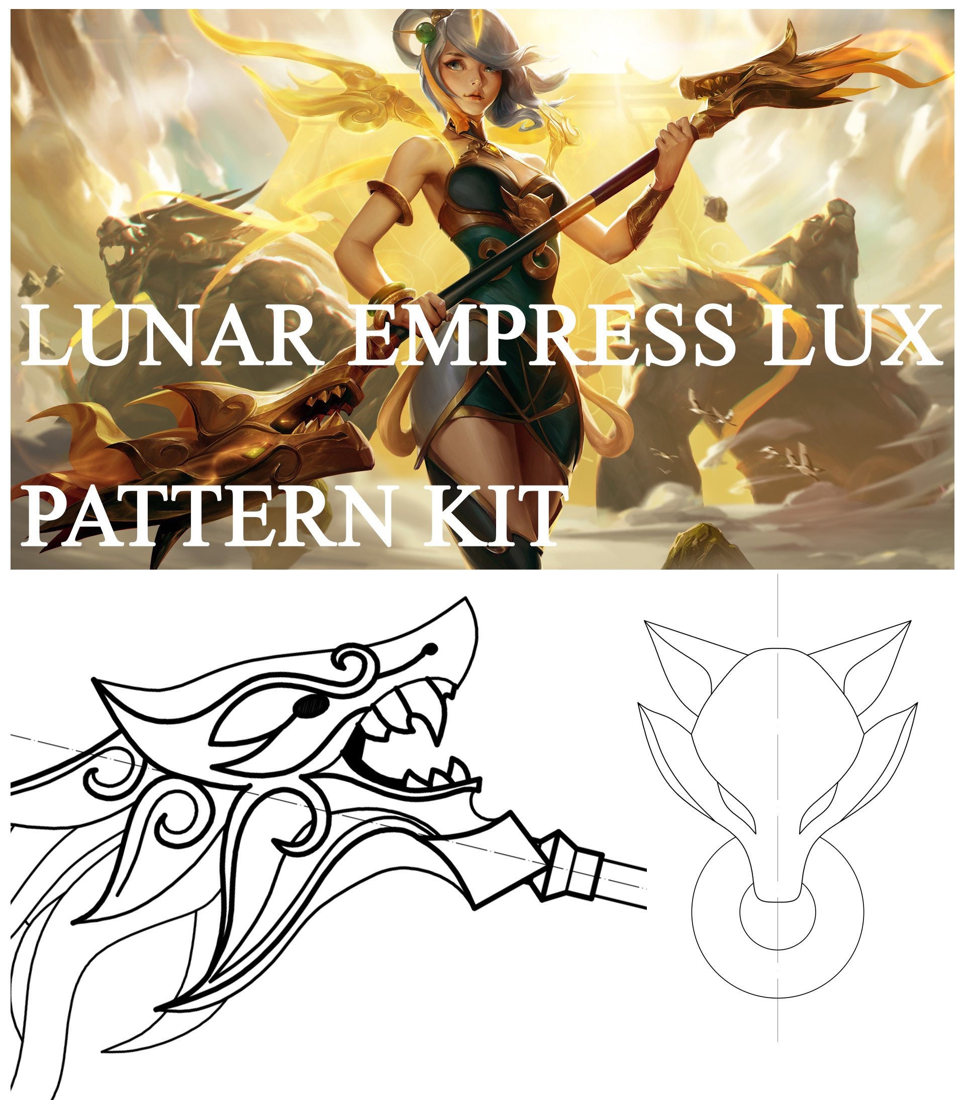 Lunar Empress Lux Pattern Kit - Staff + Detail - Etsy