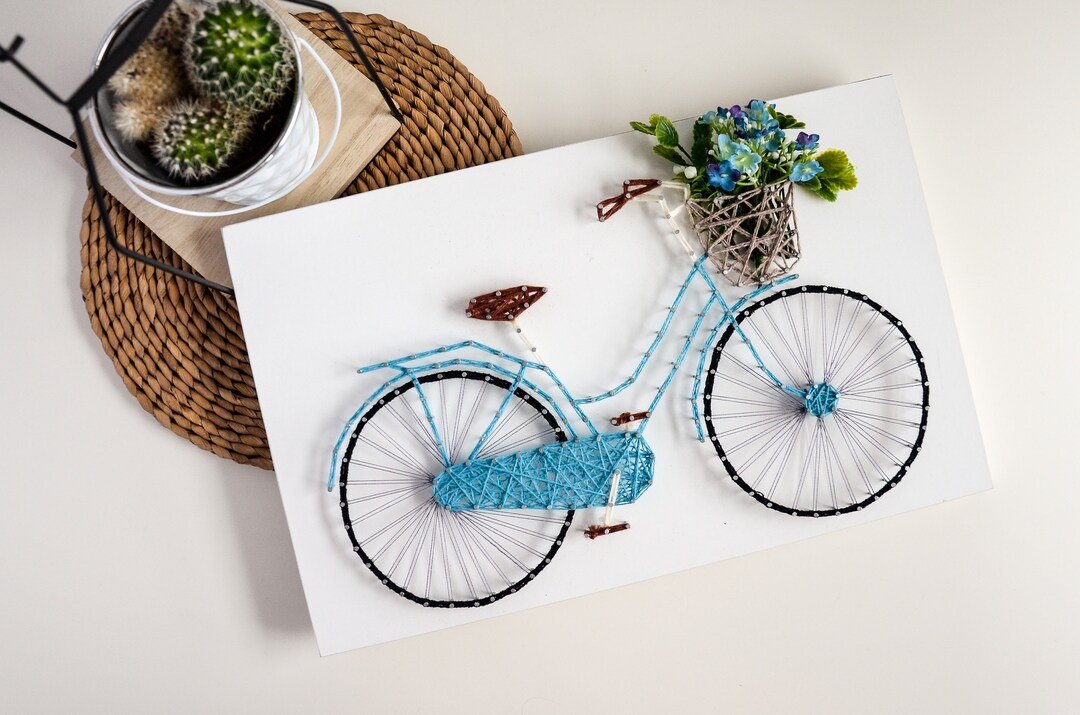 Custom String Art Bike Wall Decor, Nursery String Art, Gifts for ...