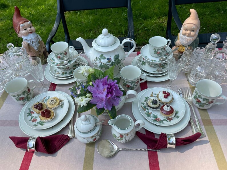 Seltmann Weiden Marie-luise Waldbeere Porcelain Breakfast Service, FREE ...