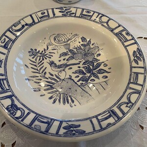 Faïencerie De Gien France, Oiseau Bleu Dinner Set, Gift for Her, Birth ...