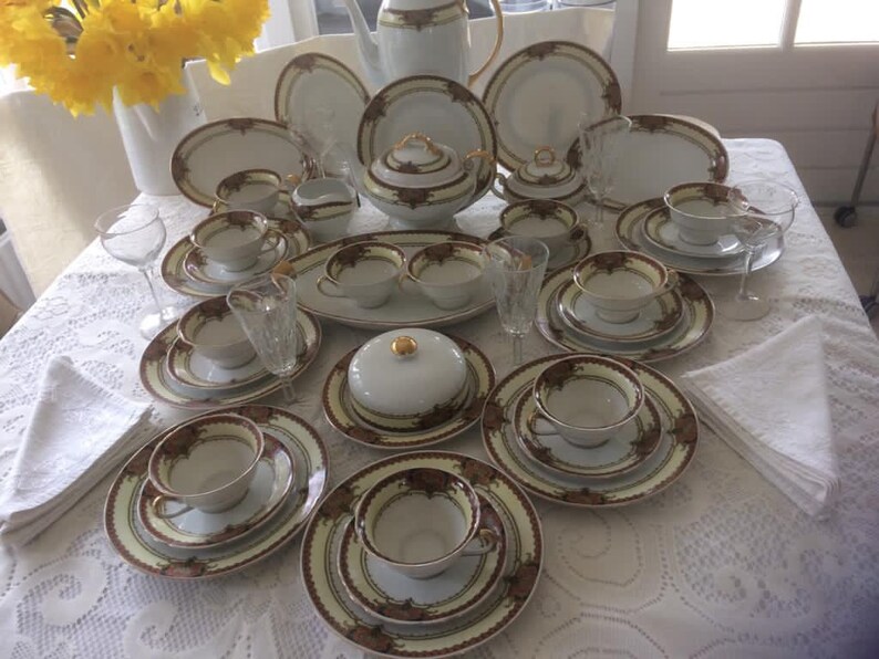 Victoria Bone China 35 Pieces Breakfast Service Wedding Gift - Etsy