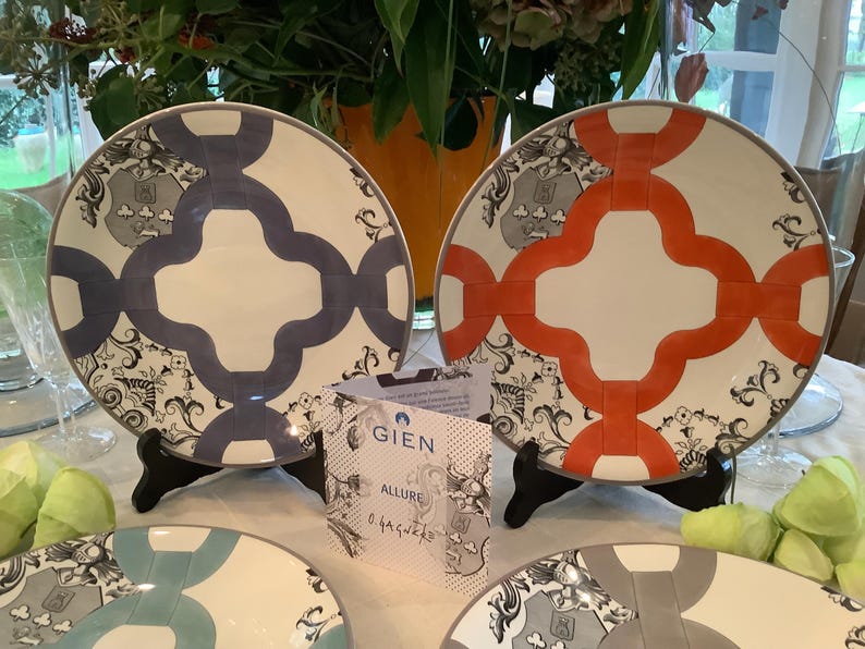 Faïencerie De Gien France, Set of 4 Armoires Allure Dessert / Breakfast ...