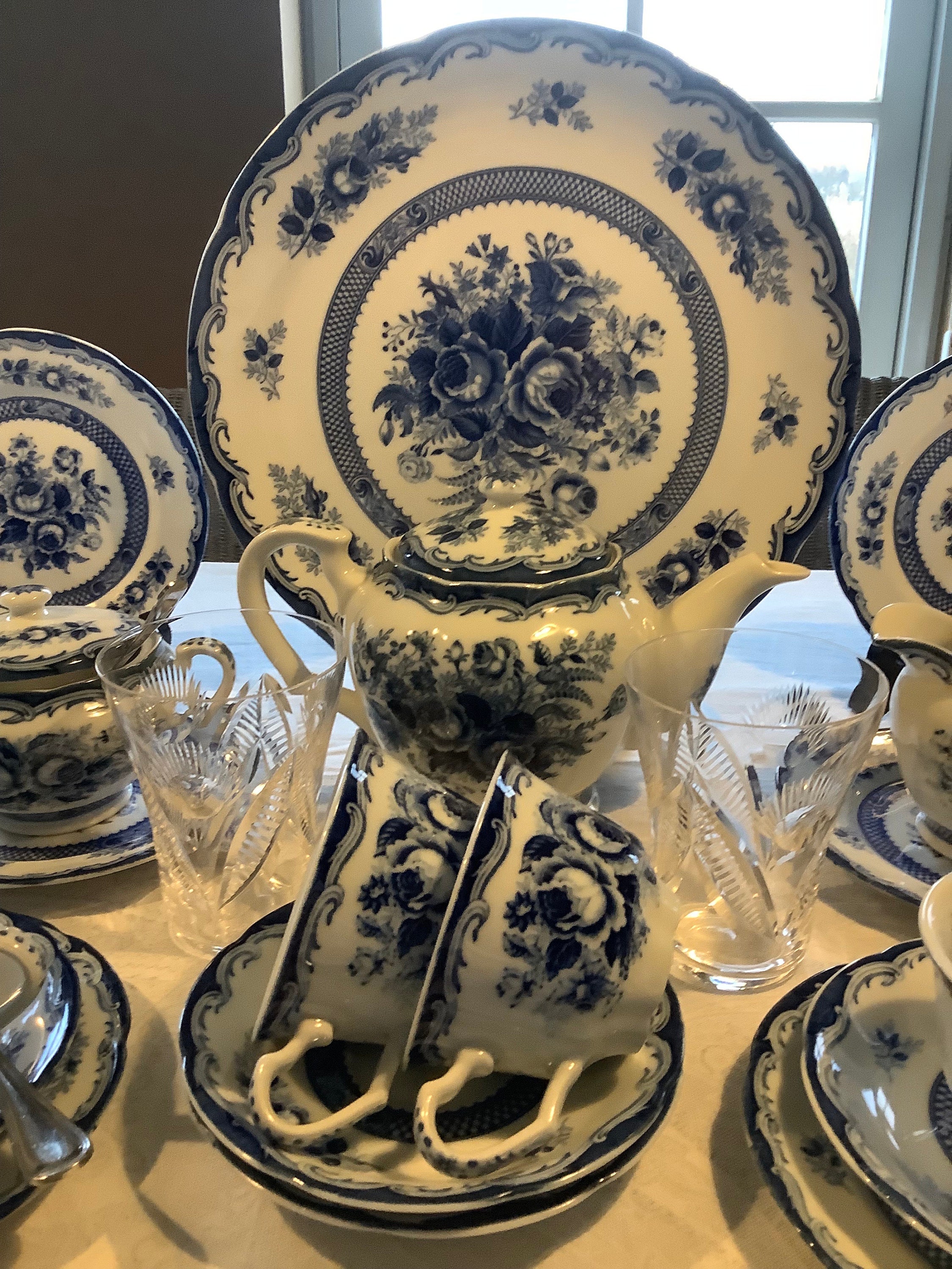 Blue Rose Tea and Pastry Service, Wedding Gift, Bridal Shower Gift - Etsy