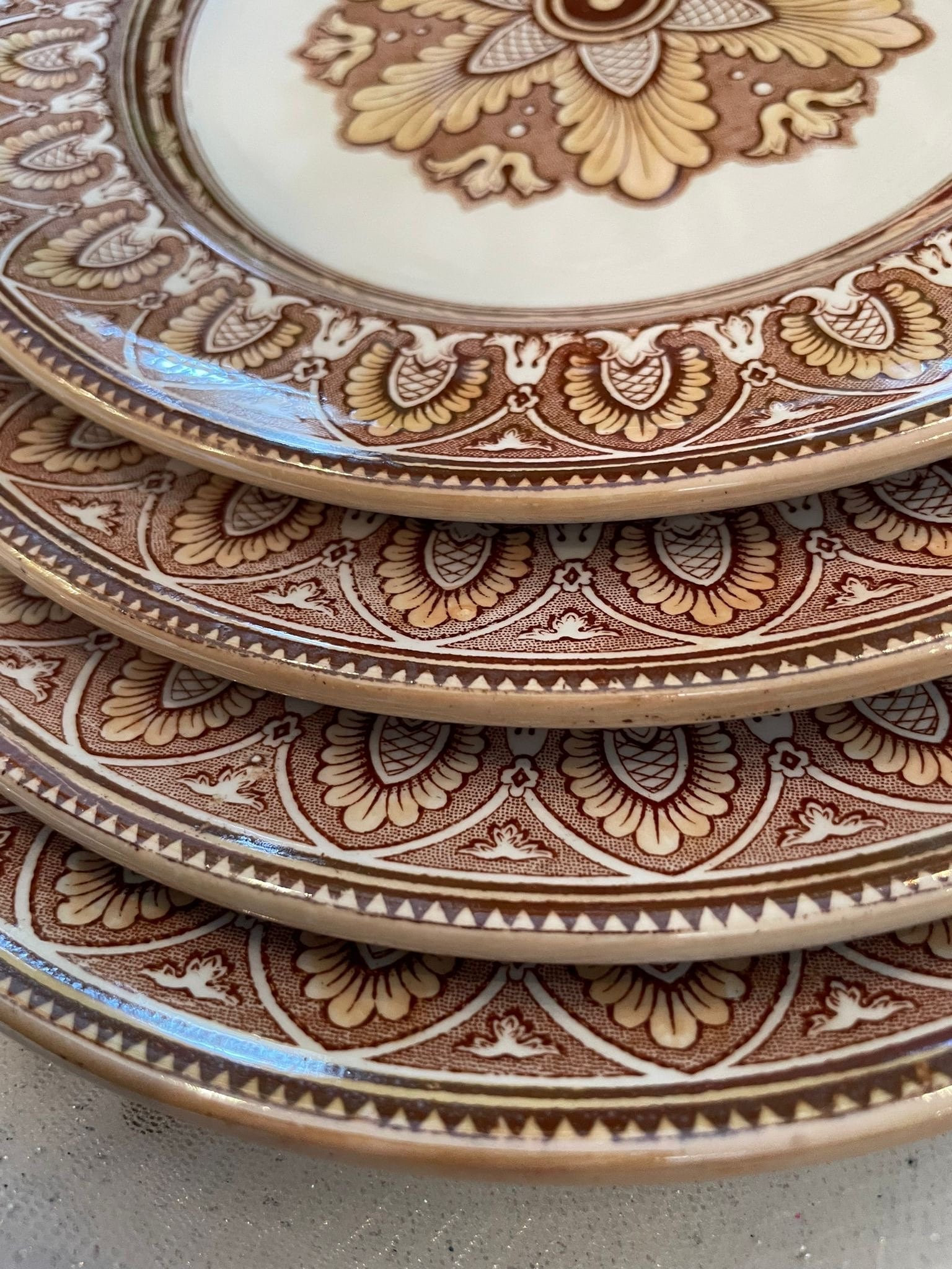 Antieke Petrus Regout Tancrede Set Van 4 Ontbijt/dessertborden ...