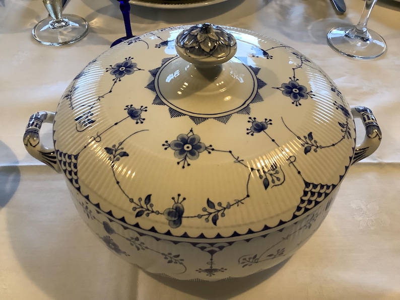 Vintage Furnivals Denmark Dinnerware, Blue Floral, 16 Piece Set - Etsy