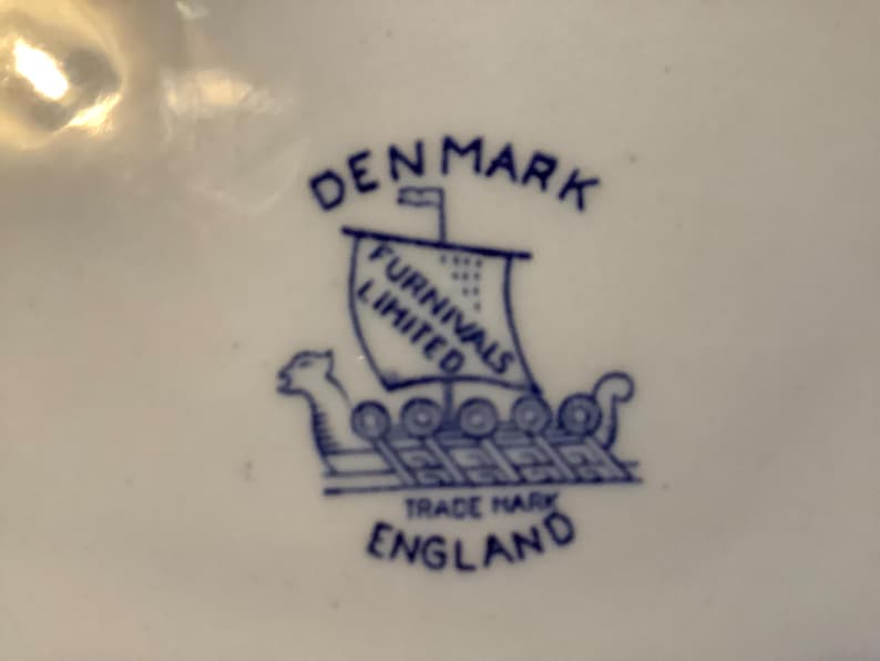 Vintage Furnivals Denmark Dinnerware, Blue Floral, 16 Piece Set - Etsy
