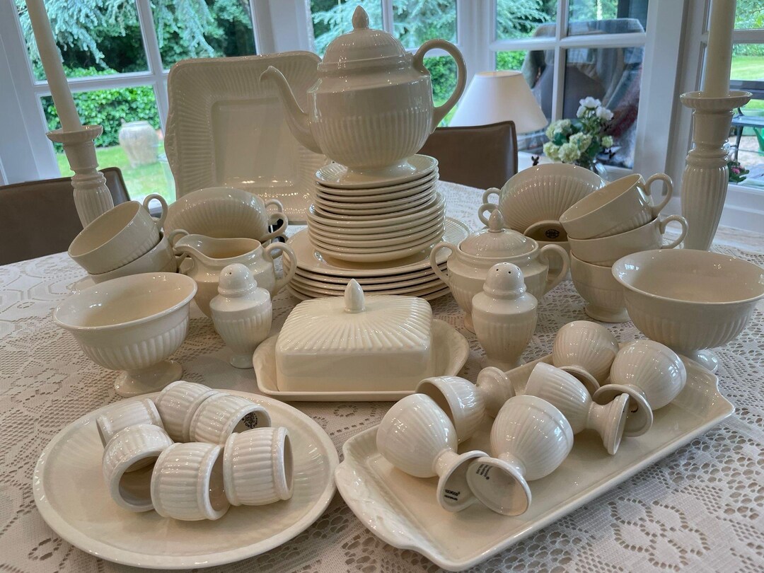Vintage Wedgwood Edme Breakfast Lunch Service, 55 Piece Creamware Set ...