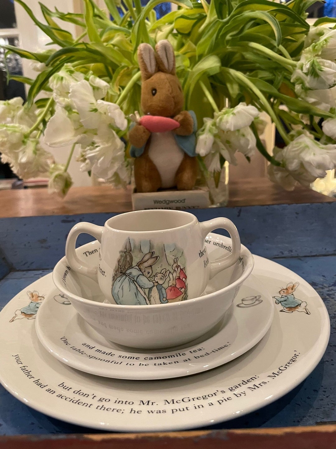 Wedgwood Peter Rabbit Nursery Set by Beatrix Potter, Birthday Gift ...