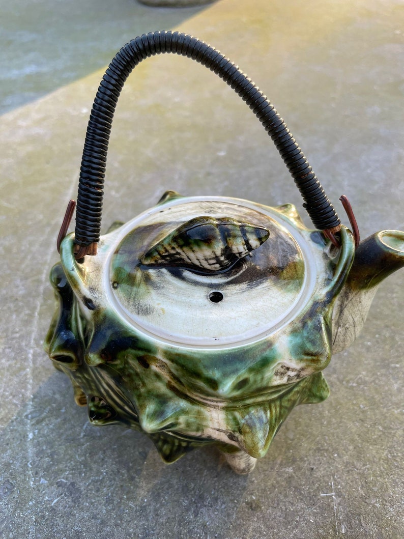 Majolica Japanese Sea Shells Tea Service, Barbotine , FREE SHIPPING ...