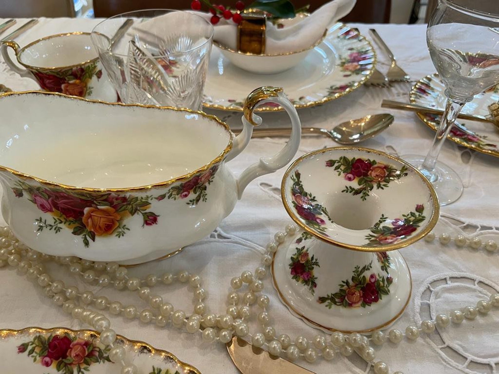 Royal Albert Old Country Roses Dinner Set for 6 Place Settings, Wedding ...