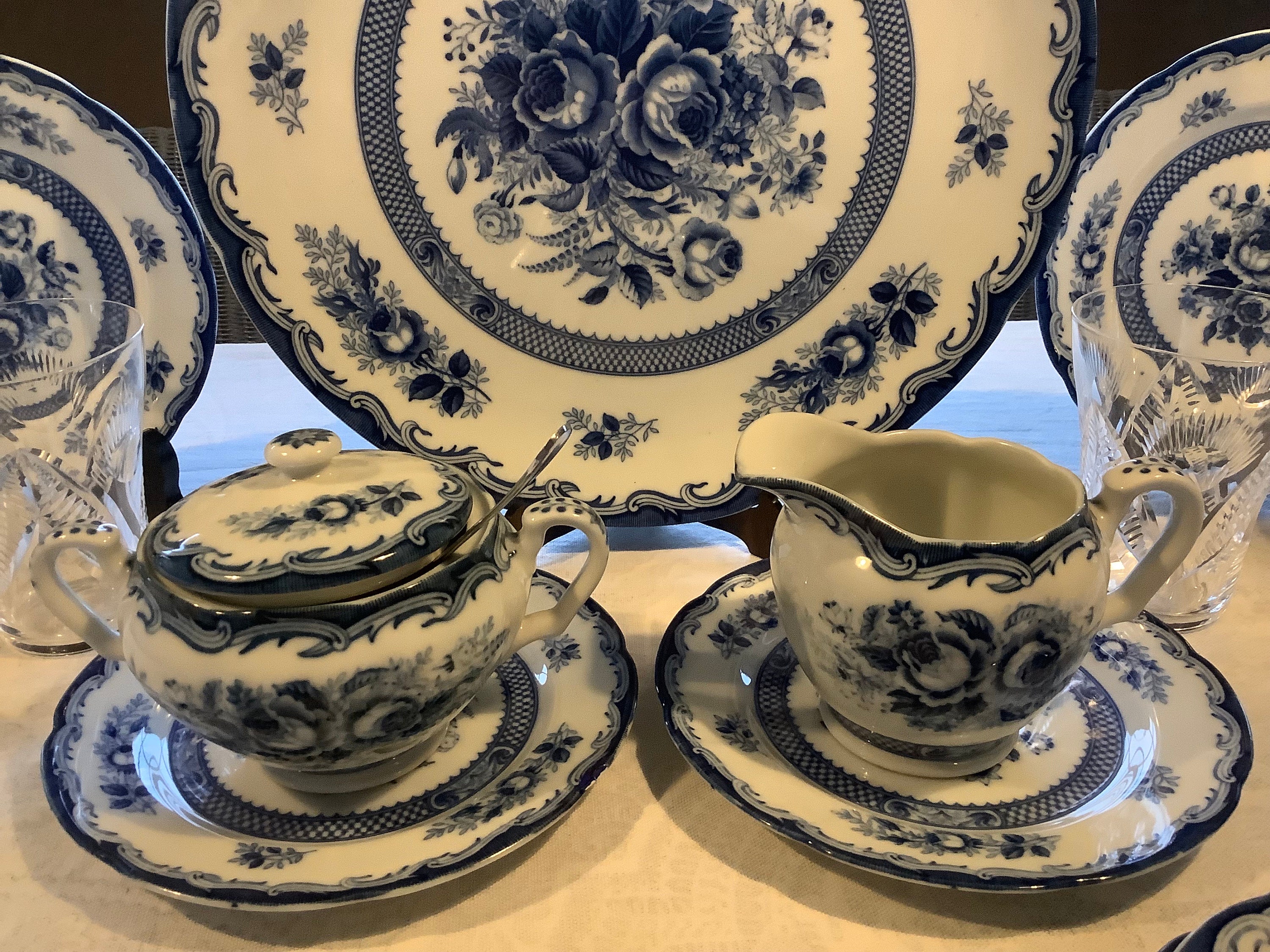 Blue Rose Tea and Pastry Service, Wedding Gift, Bridal Shower Gift - Etsy