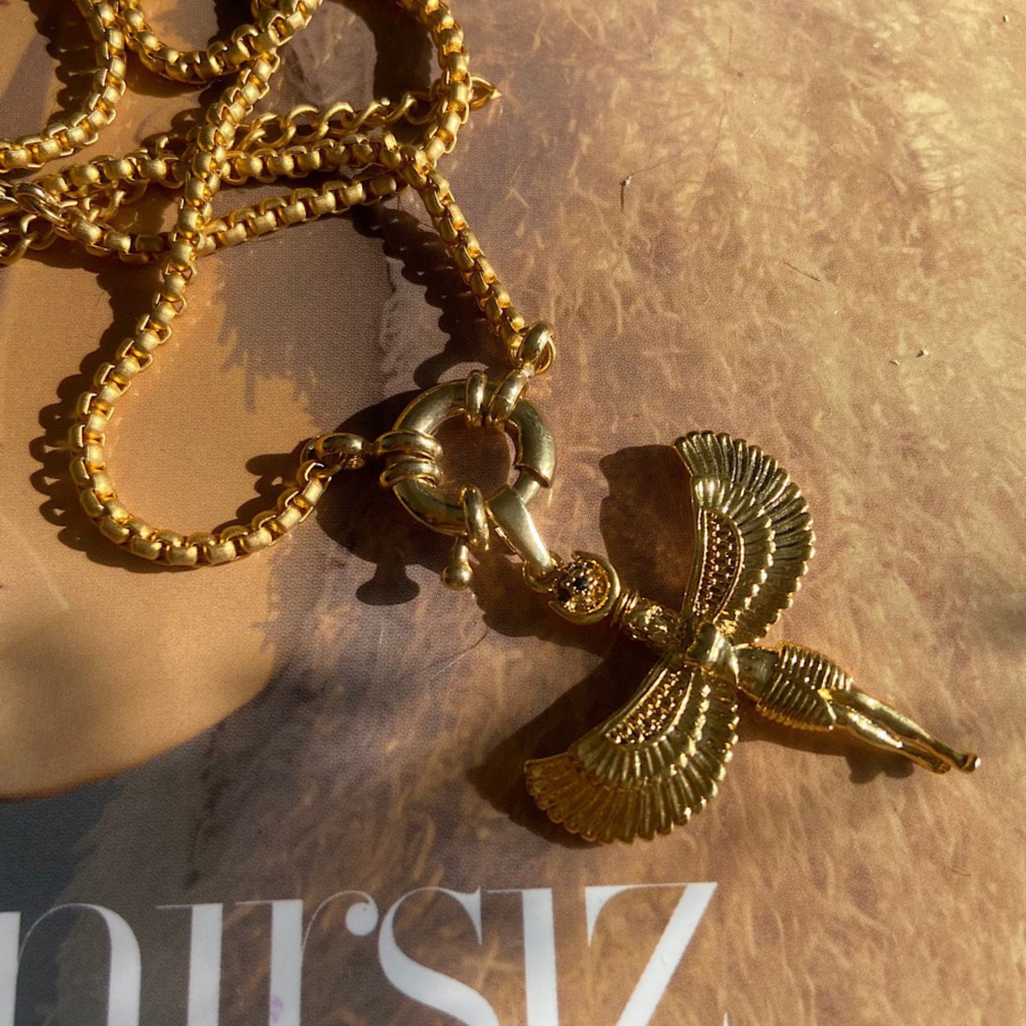 Gold Goddess Isis Necklace Goddess Necklace Isis Pendant - Etsy