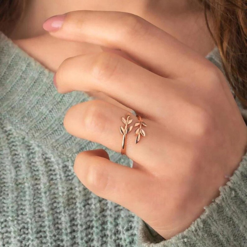 Rose Olive Branch Ring Olive Leaf Ring Leaf Ring - Etsy Rose Olive Branch Ring Olive Leaf Ring Leaf Ring - Etsy