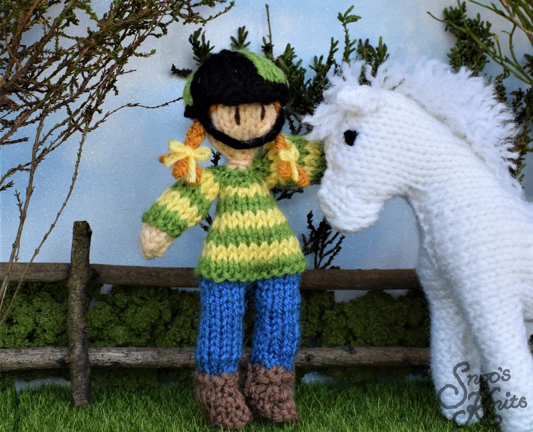 Horse Rider Jockey Knitting Pattern Snoo's Knits – Pattern Only - Etsy