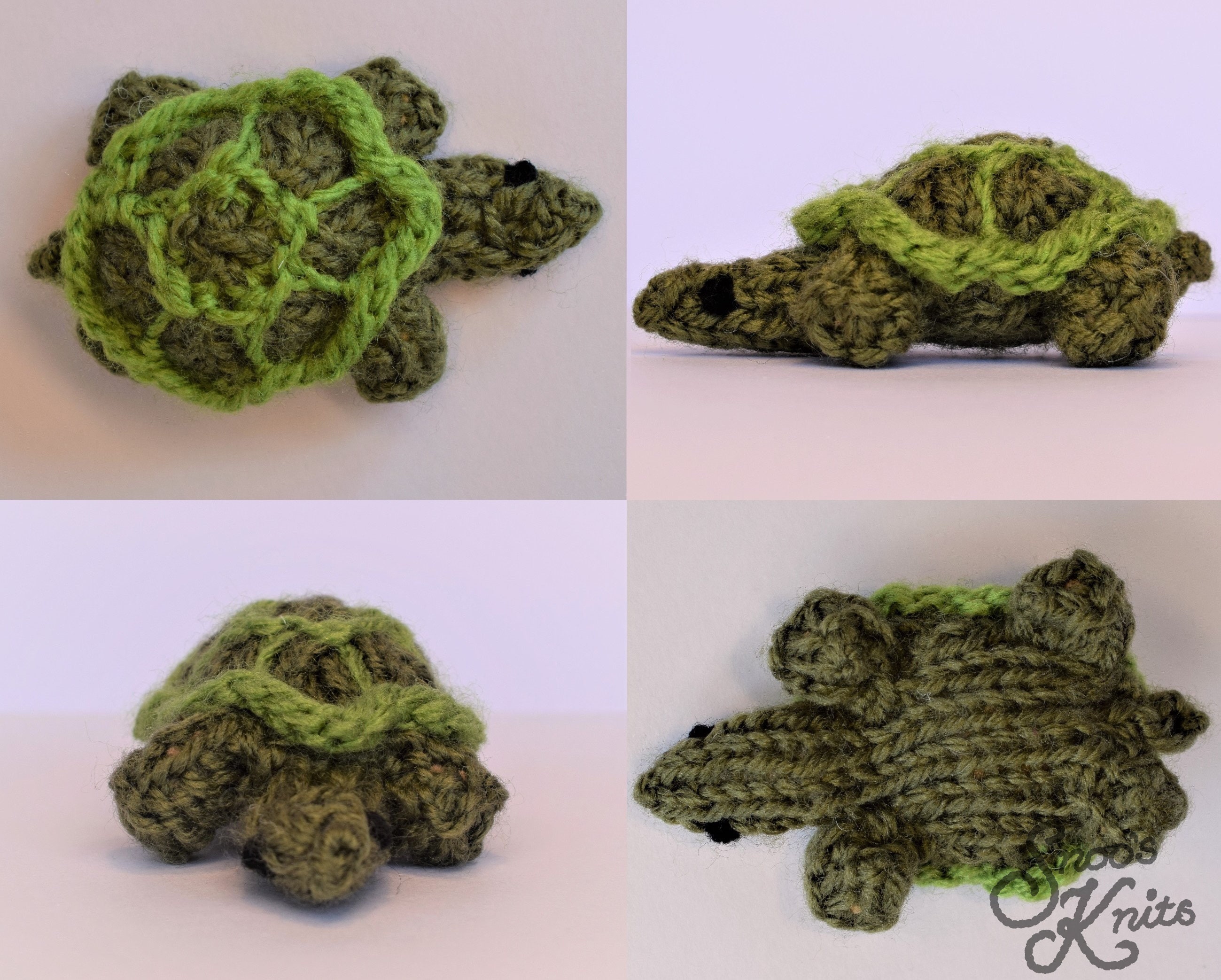 Three Tortoises Knitting Pattern Snoo's Knits Pattern | Etsy