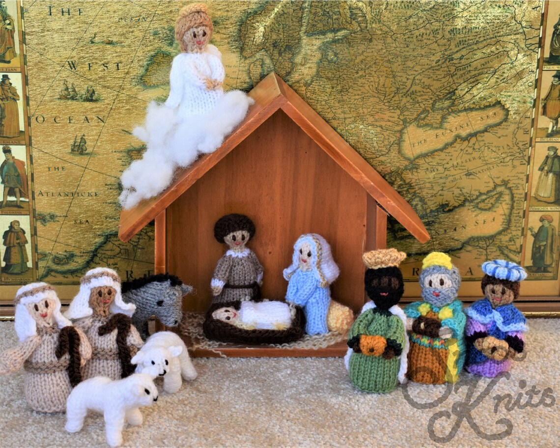 Christmas Nativity Stable Crib Scene Knitting Pattern - Etsy