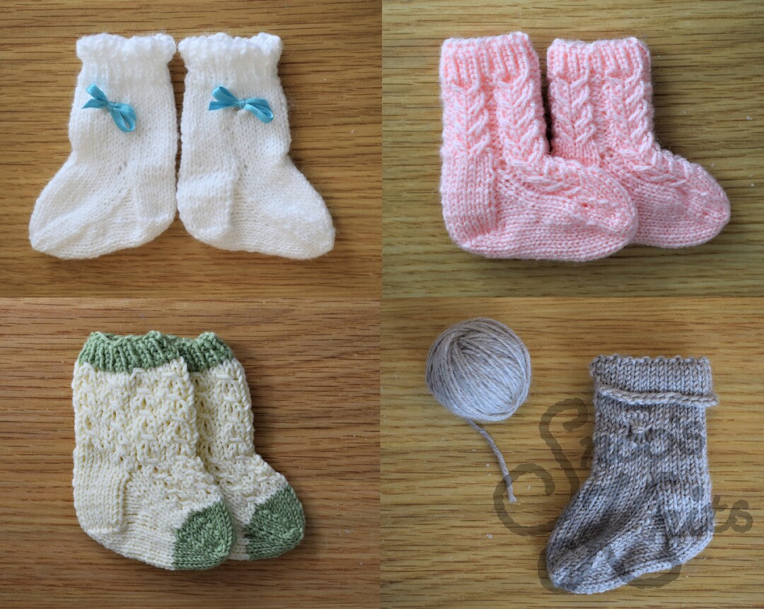 Newborn Baby Socks Knitting Pattern Snoo's Knits – Pattern Only - Etsy