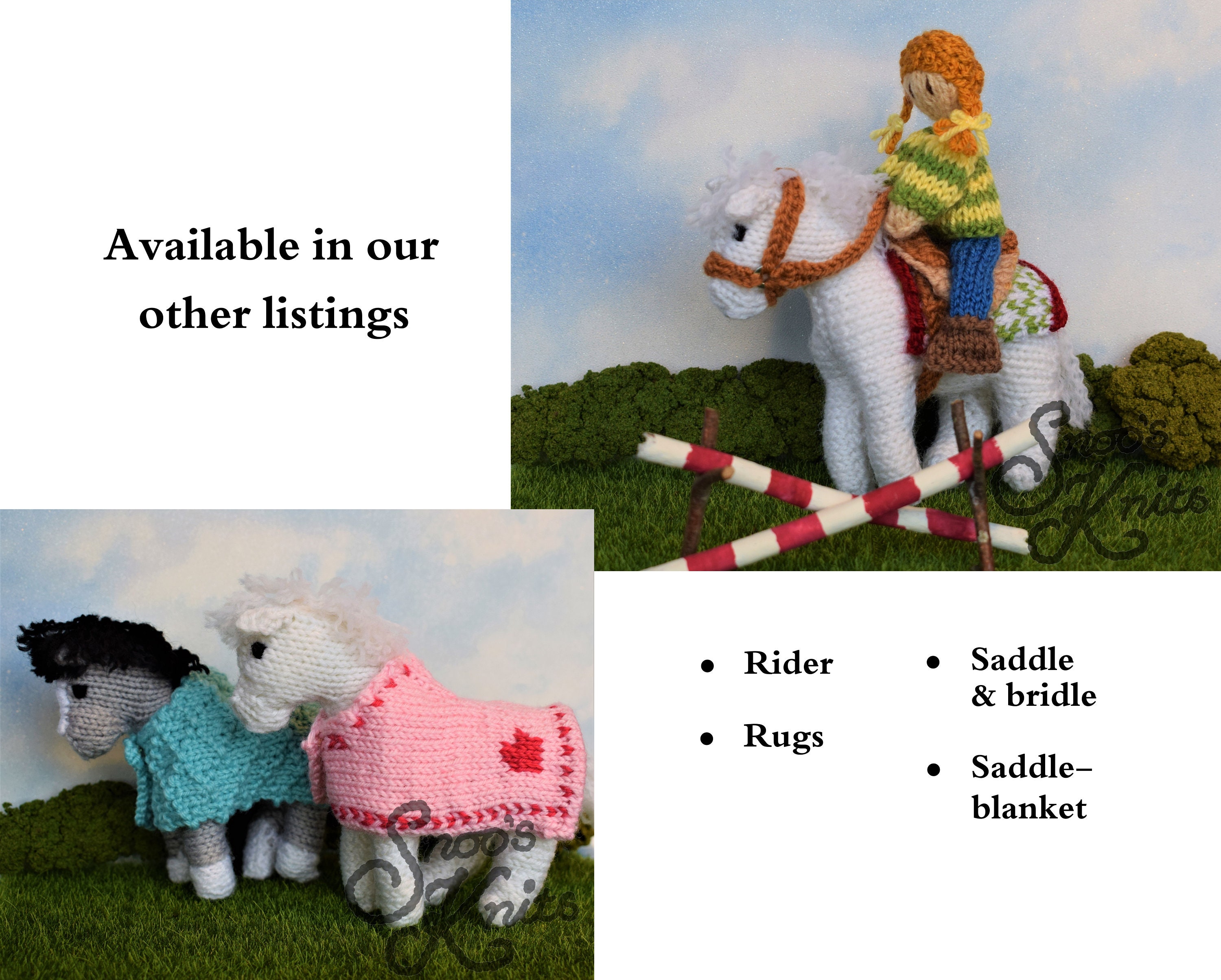 Horse Pony Knitting Pattern Snoo's Knits Pattern Only - Etsy Australia