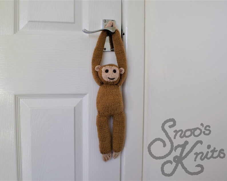 Hanging Monkey Chimpanzee Toy Two Sizes Knitting Pattern - Etsy
