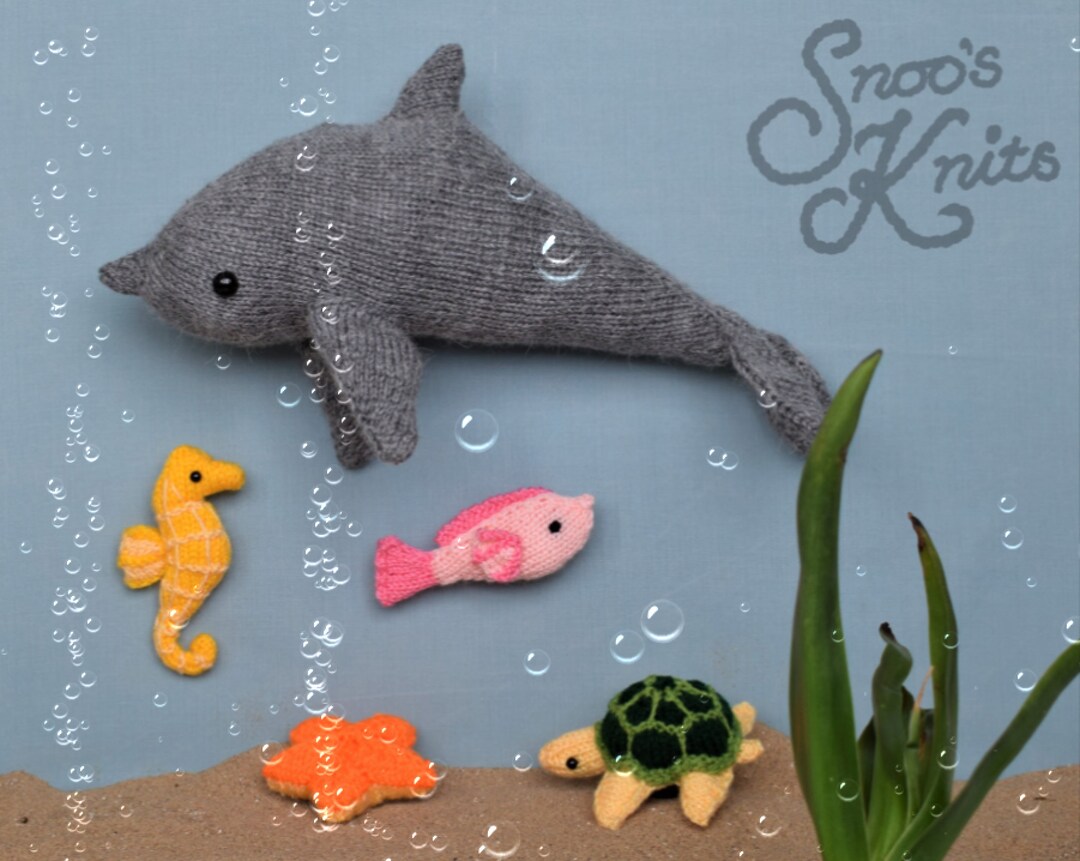 Dolphin and Friends Knitting Pattern Snoo's Knits – Pattern Only - Etsy