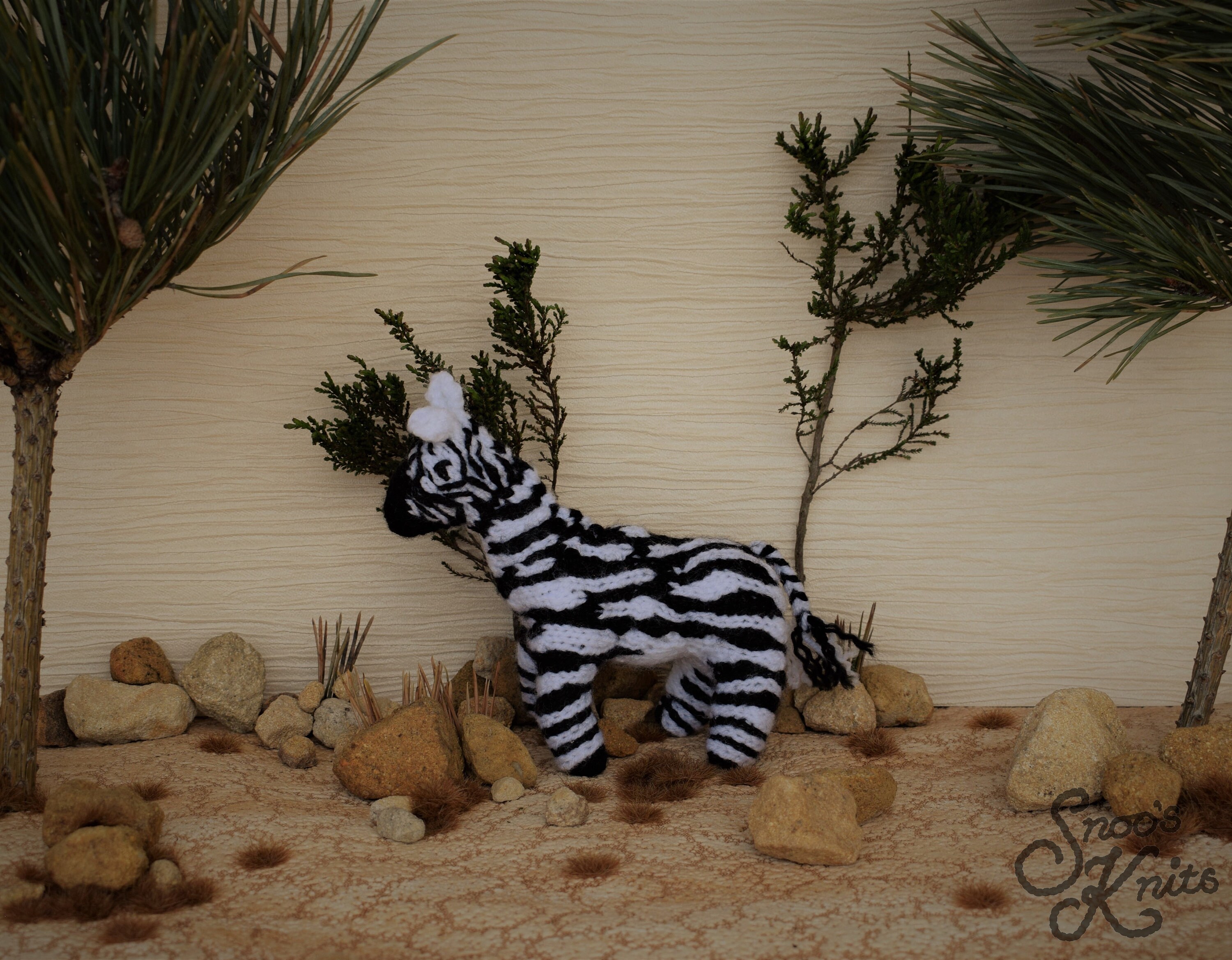 Zebra Knitting Pattern Snoo's Knits Pattern Only - Etsy