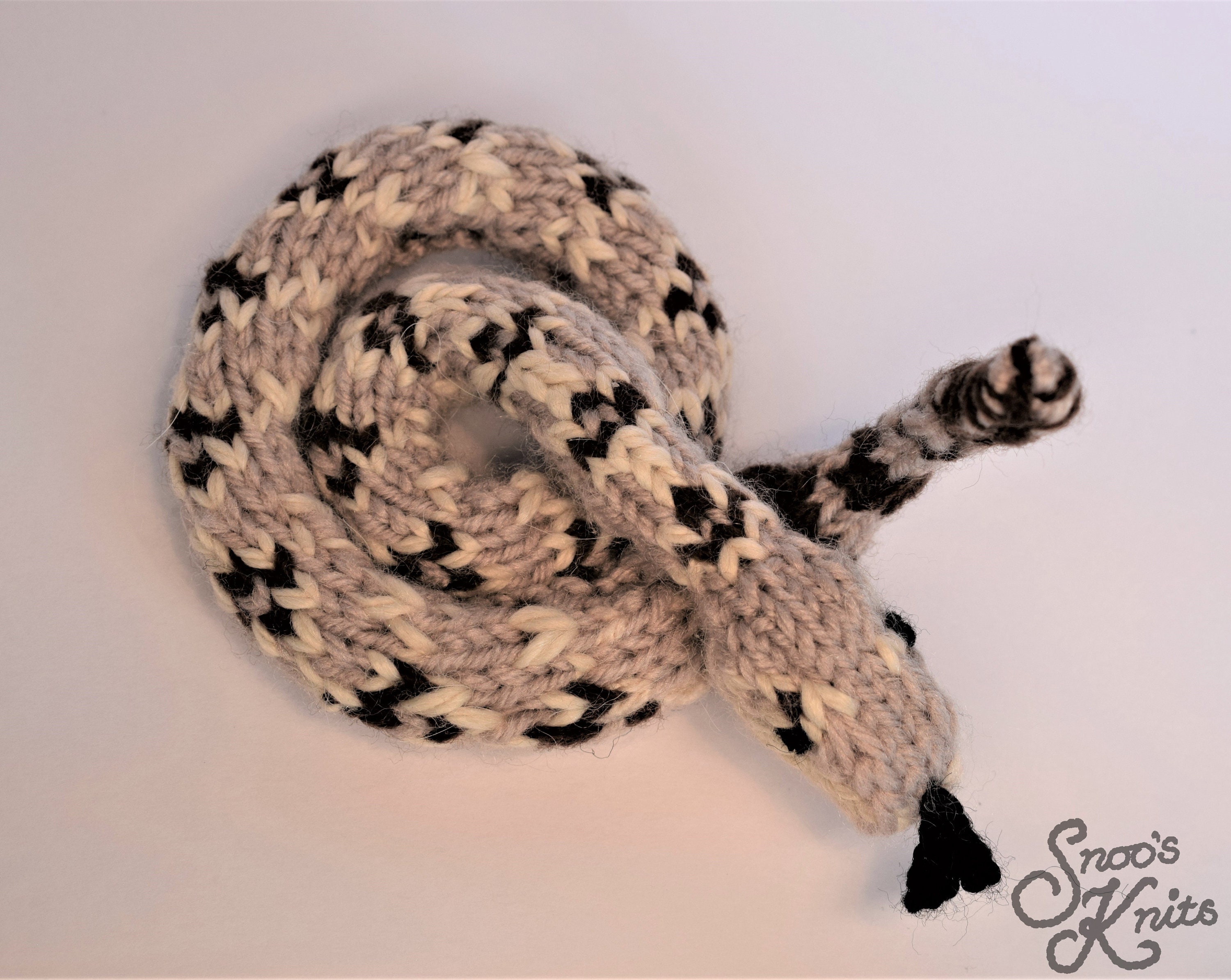 Four Snake Species Plus Basic Snakes Knitting Pattern - Etsy