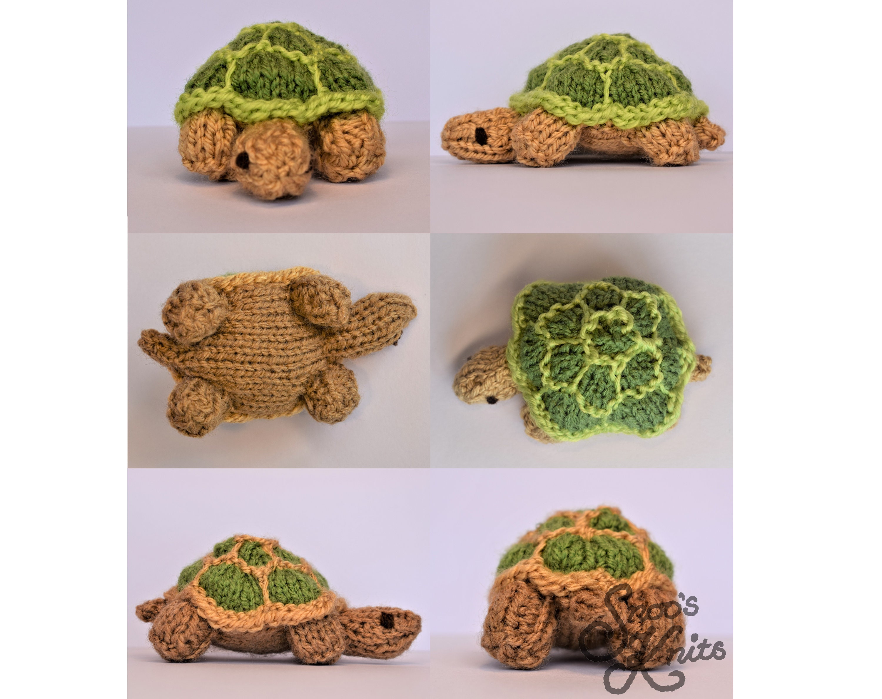Three Tortoises Knitting Pattern Snoo's Knits Pattern | Etsy