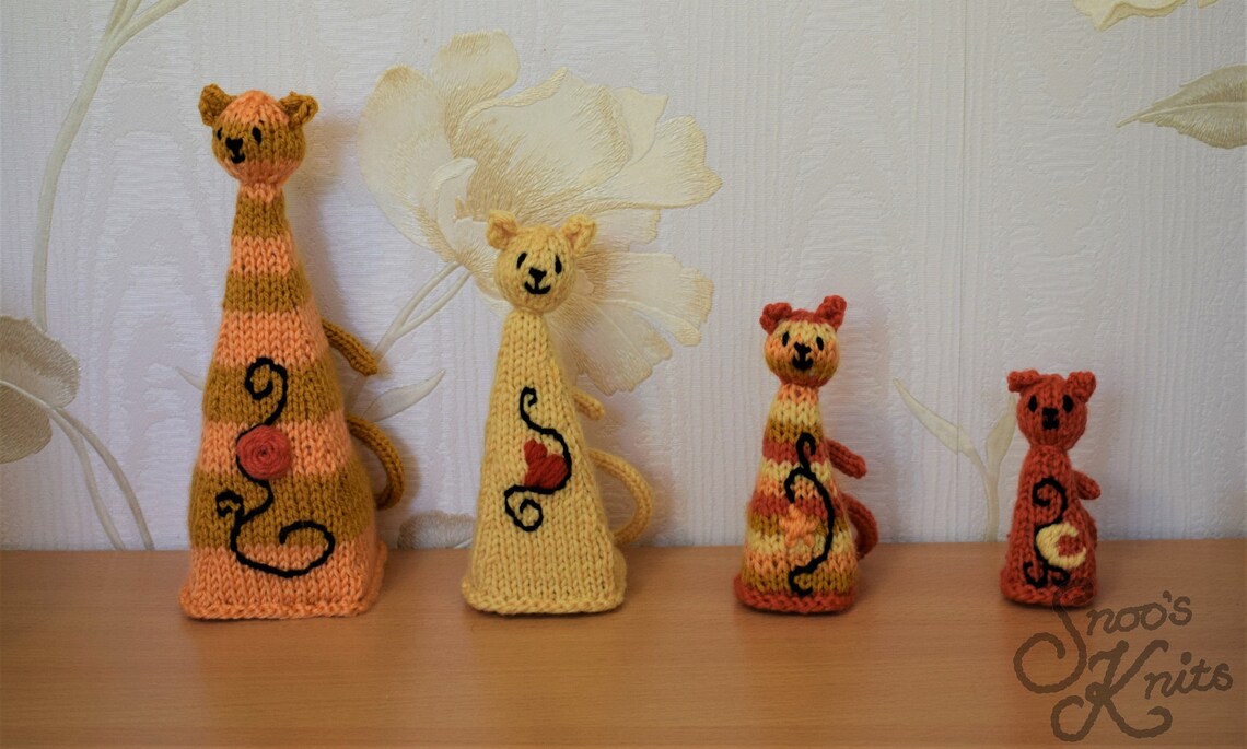 Quirky Cats Knitting Pattern Pattern Only - Etsy