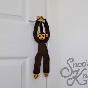 Hanging Monkey Chimpanzee Toy Two Sizes Knitting Pattern Snoo's Knits ...