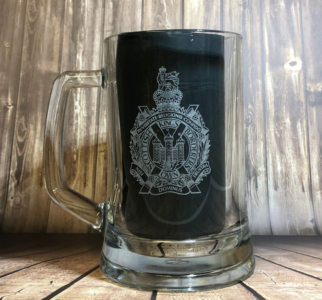 Regimental Cap Badge / Crest / Logo - Beer Pint Glass Tankard 660ml ...