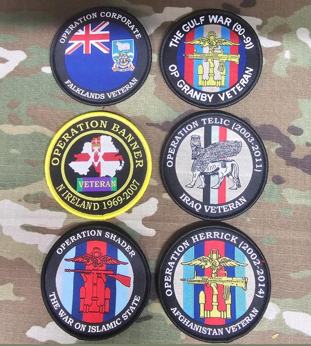 British Military Army Navy RAF Woven 80mm Dia Circle Patch / Badge Op ...