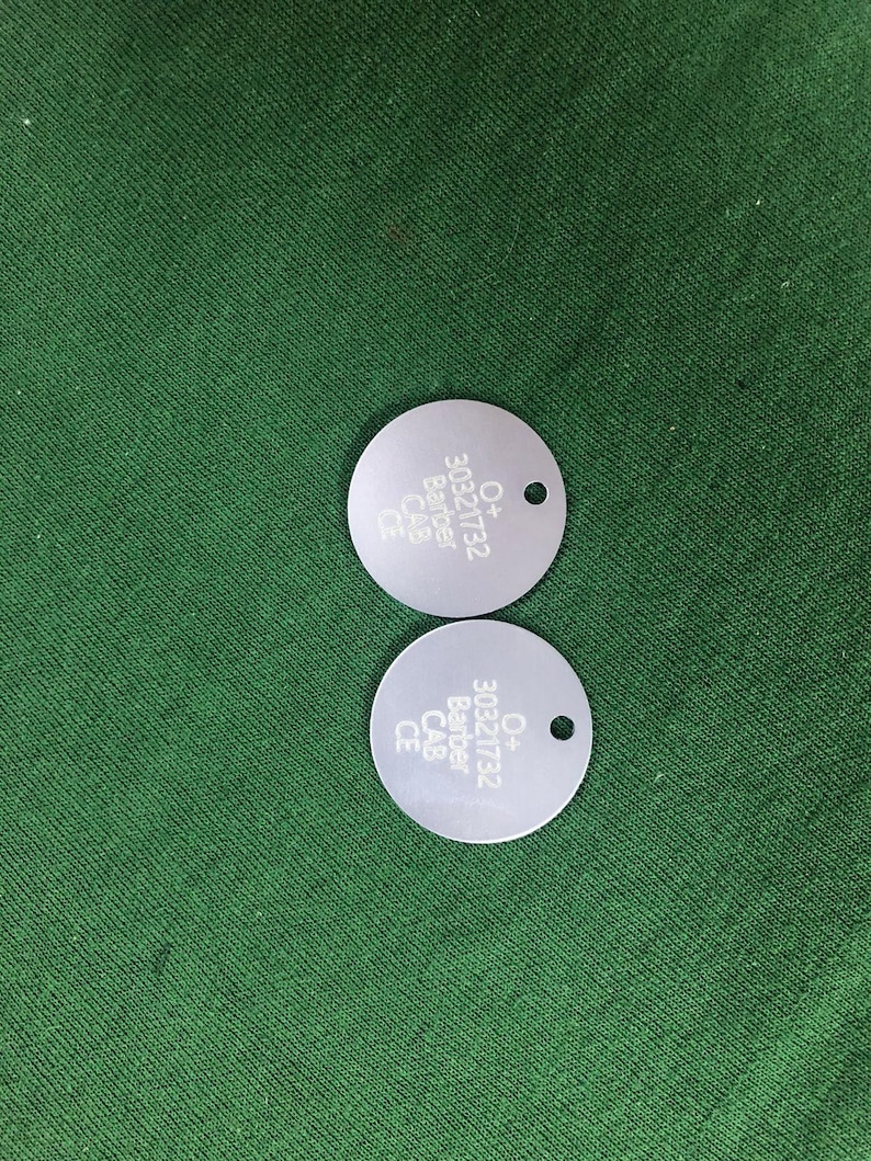 Engraved Current British Army Identification ID Dog Tags 2 0r - Etsy