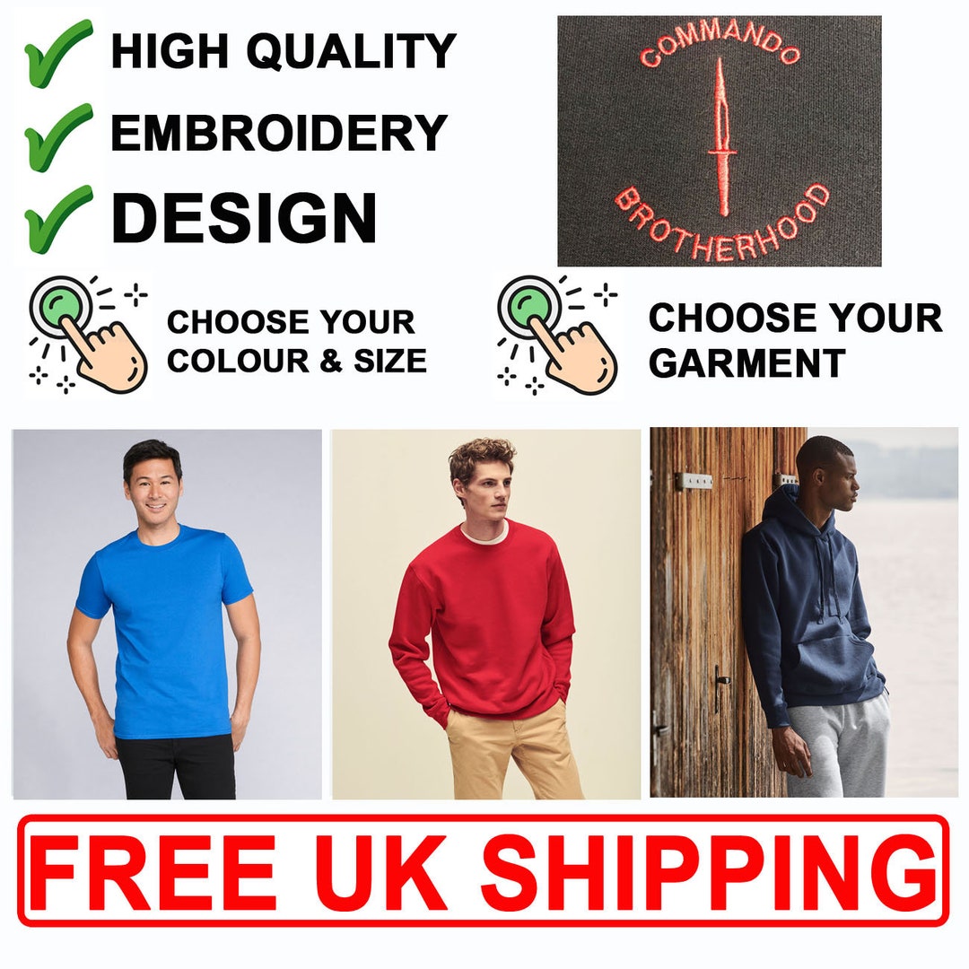 Embroidered Uk Commando Brotherhood Cdo Dagger Marine British Logo ...