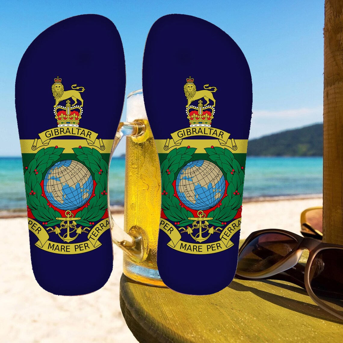 Fully Printed Customised Army Flip Flops sapper commando | Etsy
