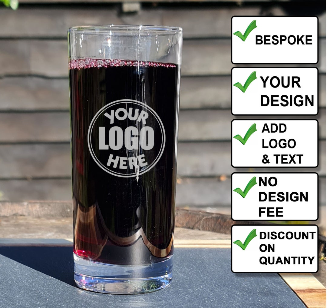 Engraved Hi Ball / Tall Tumbler / Tall Mixer Glass 290ml -army / Navy ...