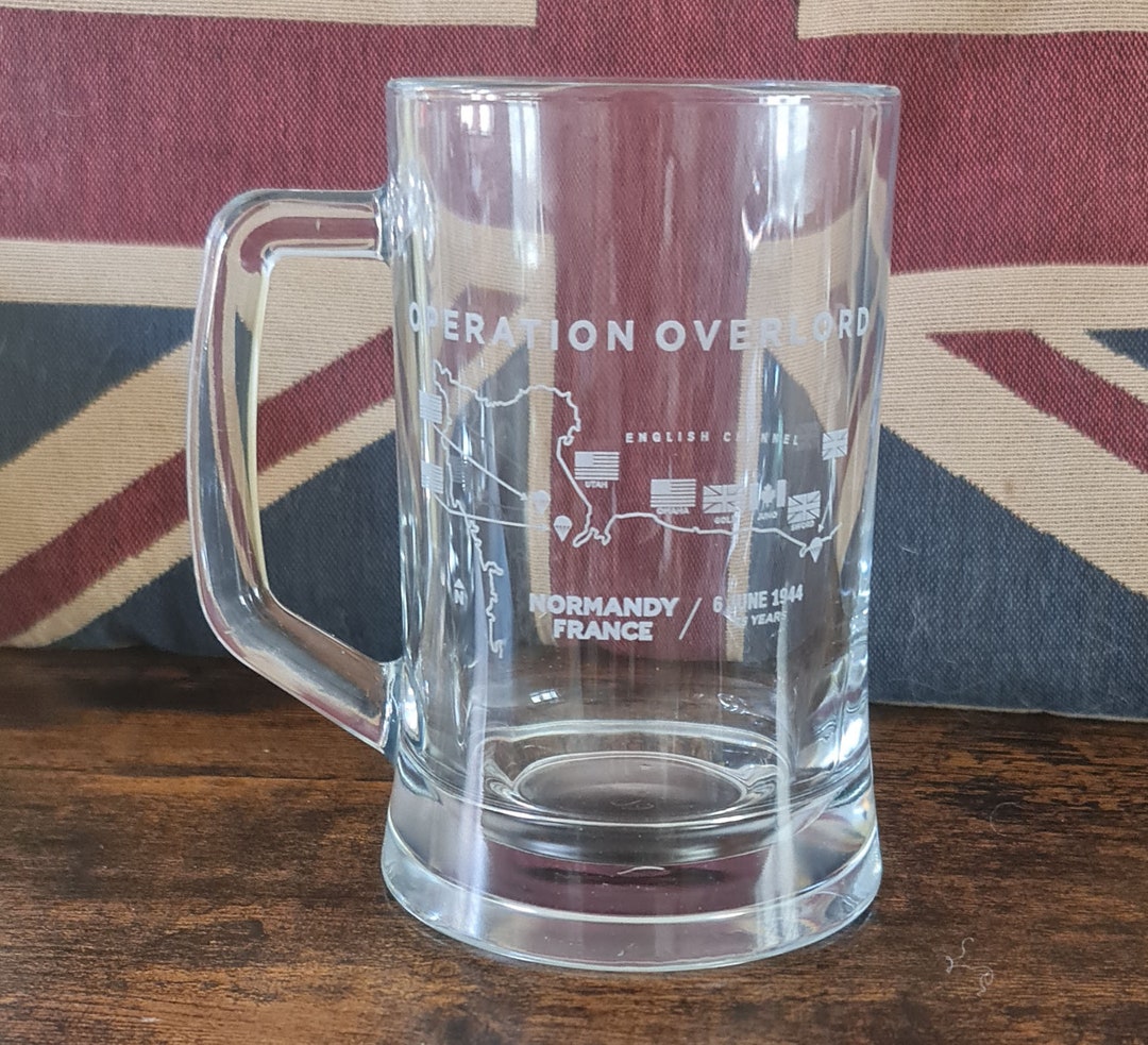 Operation Overlord / D Day 1944 - Beer Pint Glass Tankard 660ml Logo ...