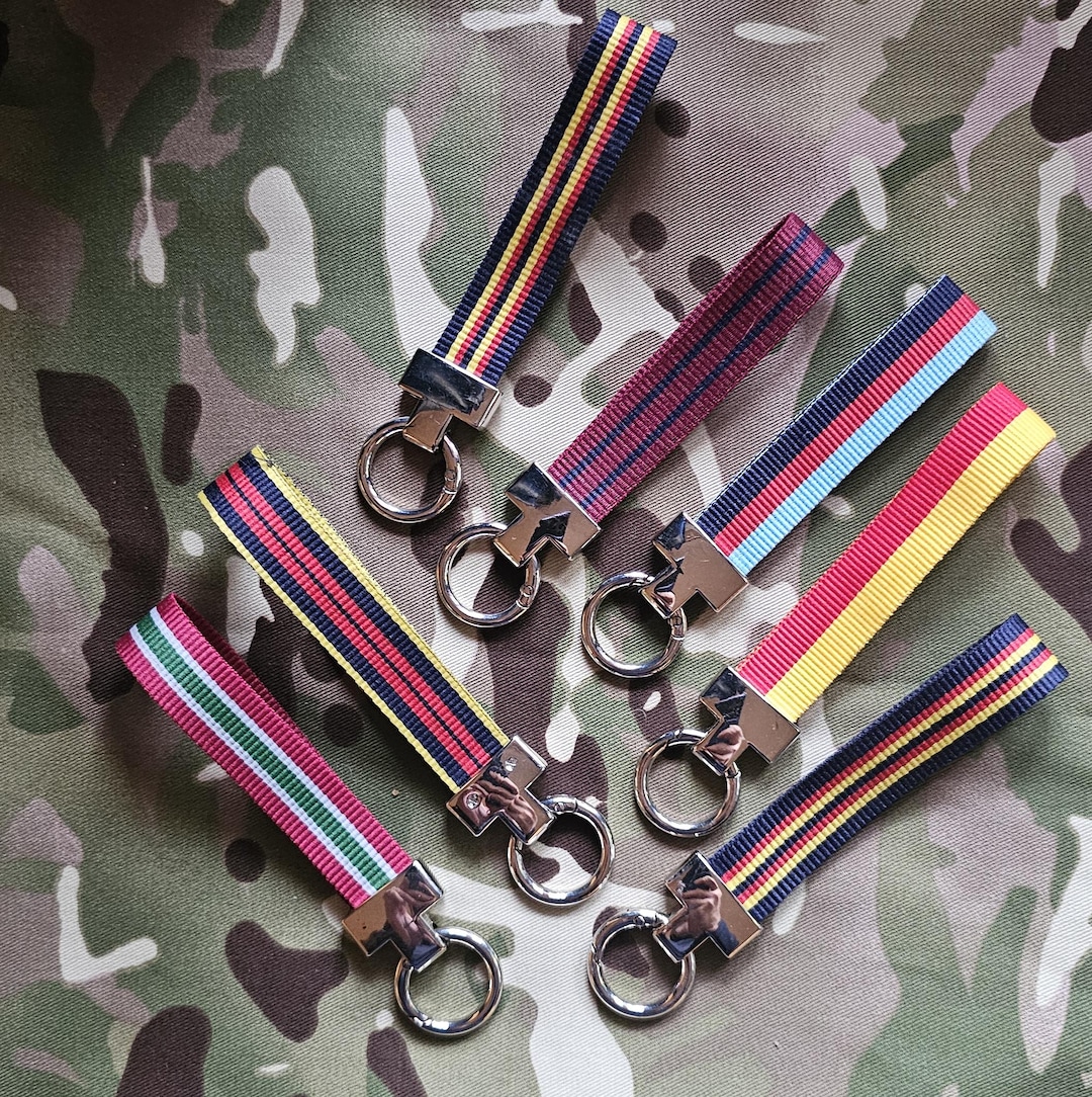 Regimental Belt Loop - Key Ring Nickel Chrome Spring Loaded Keyring ...