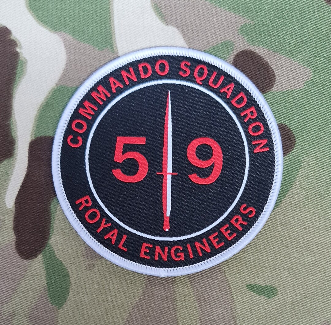 59 Commando RE Royal Engineers Woven Badge Patch 80mm Diameter Circle ...