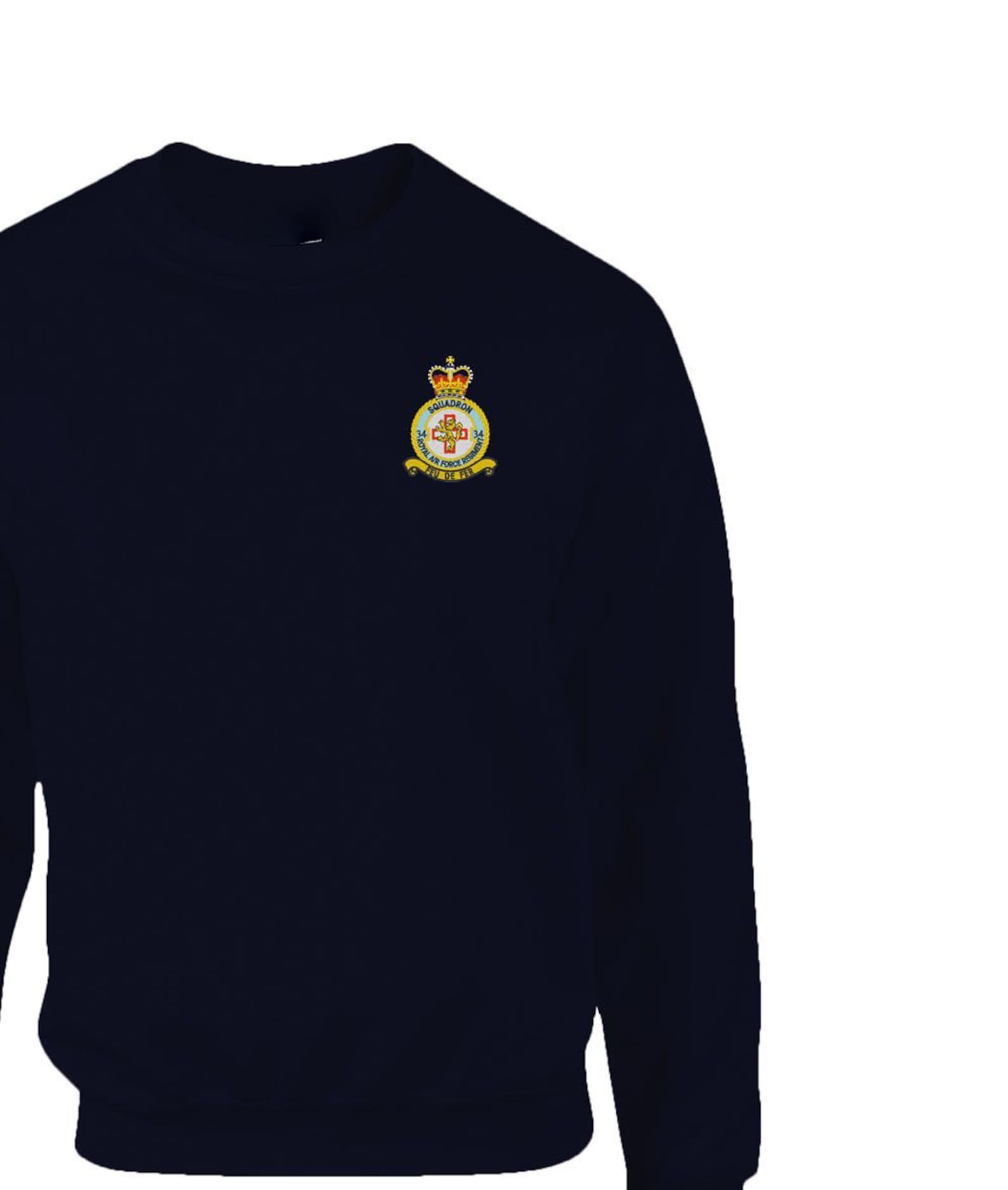 34 SQUADRON RAF Regiment Sweatshirt Embroidered Chest Royal | Etsy
