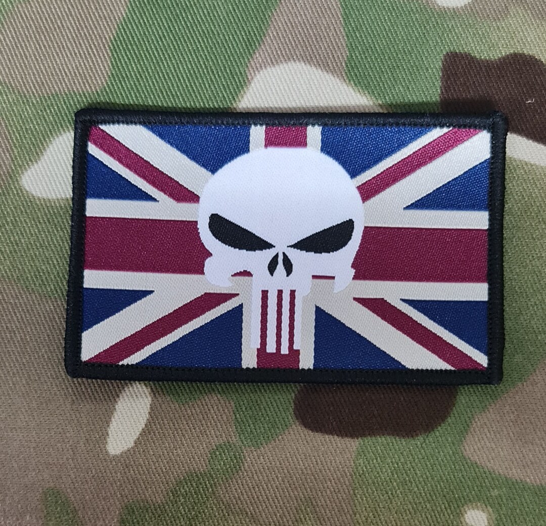 UK Punish Skull / UKSF / Special Forces Squadron Patch - Woven Badge ...
