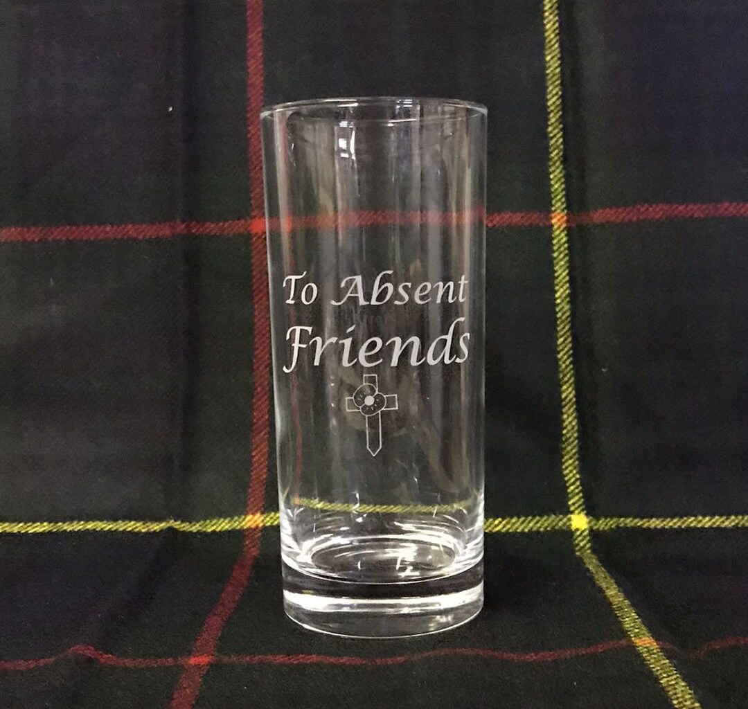 To Absent Friends / Poppy Cross / Remembrance / Veteran - Engraved Hi ...