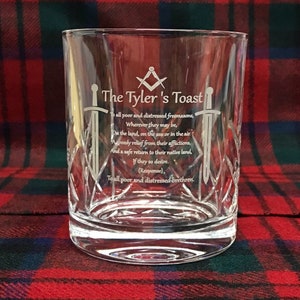 Tylers Toast / Freemason / Masonic / Mason - Engraved High Quality ...