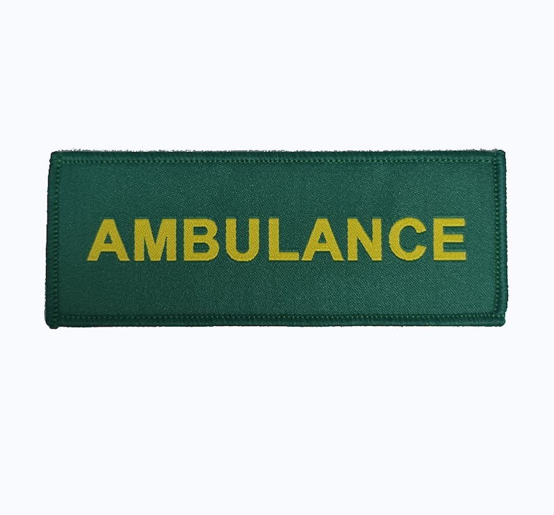 Ambulance / Woven Patch / Identification Badge - Woven Badge 40mm X ...