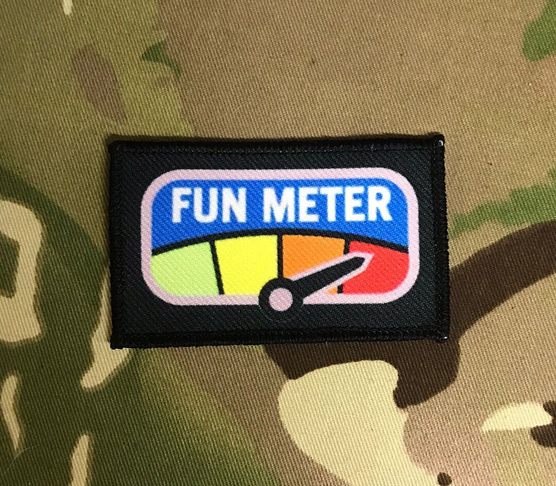 50mm X 80mm Patch Badge - Fun Meter - Morale Patch - Tacti-cool ...
