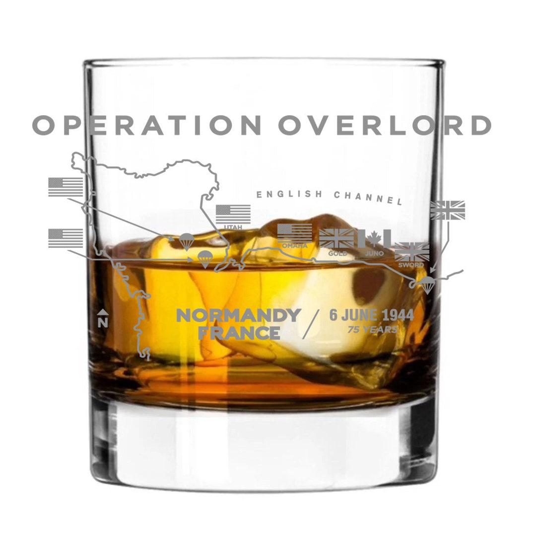 Operation Overlord / D-day 1944 Ww2 - Engraved Whiskey Tumbler Glass ...