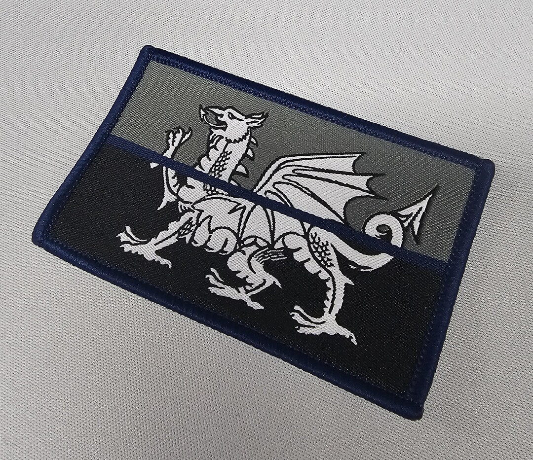 Welsh Cymru Heddlu Police Service / Blue Line - Emergency Service Thin ...
